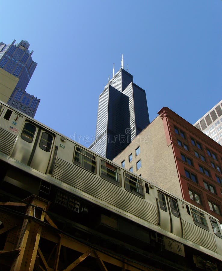 El Rail in Chicago editorial stock photo. Image of chicago - 3186763