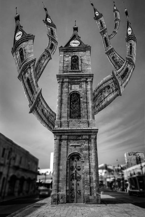 El reloj loco en Jaffa imagen de archivo. Imagen de cala - 132990183