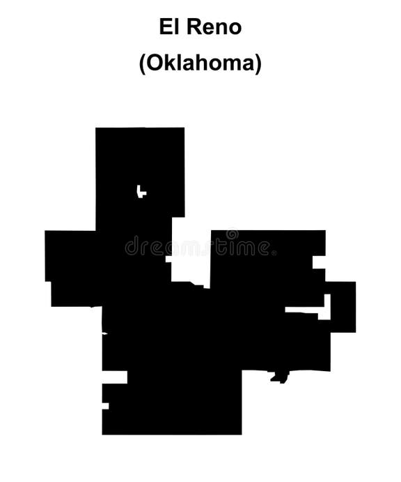 El Reno outline map stock vector. Illustration of boundaries - 357495164
