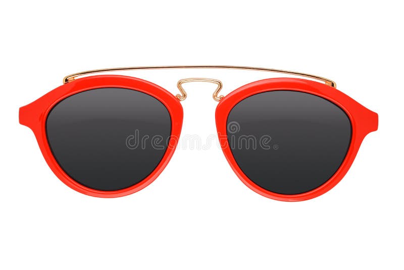 Gafas De Sol Rojas Aisladas Foto de archivo - Imagen de moderno, mujer ...