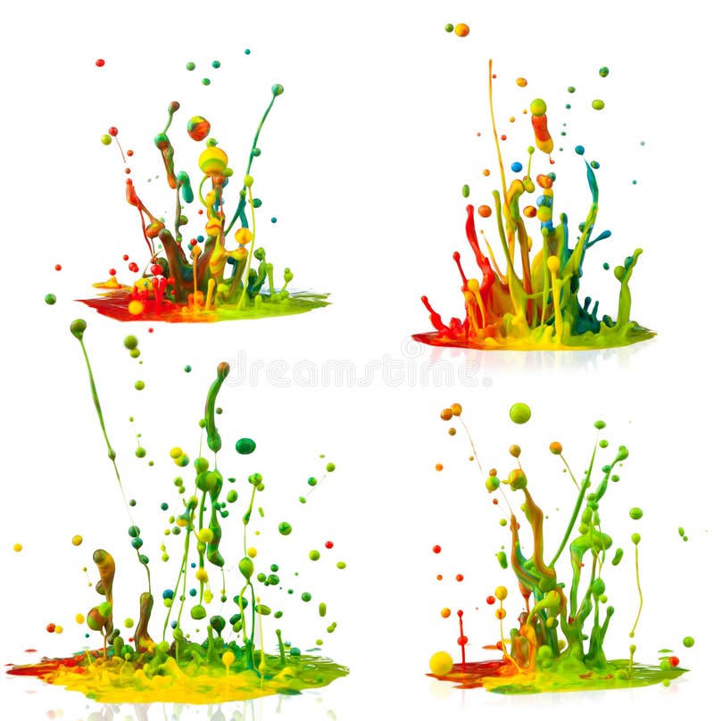 El Salpicar Colorido De La Pintura Foto de archivo - Imagen de fluir ...