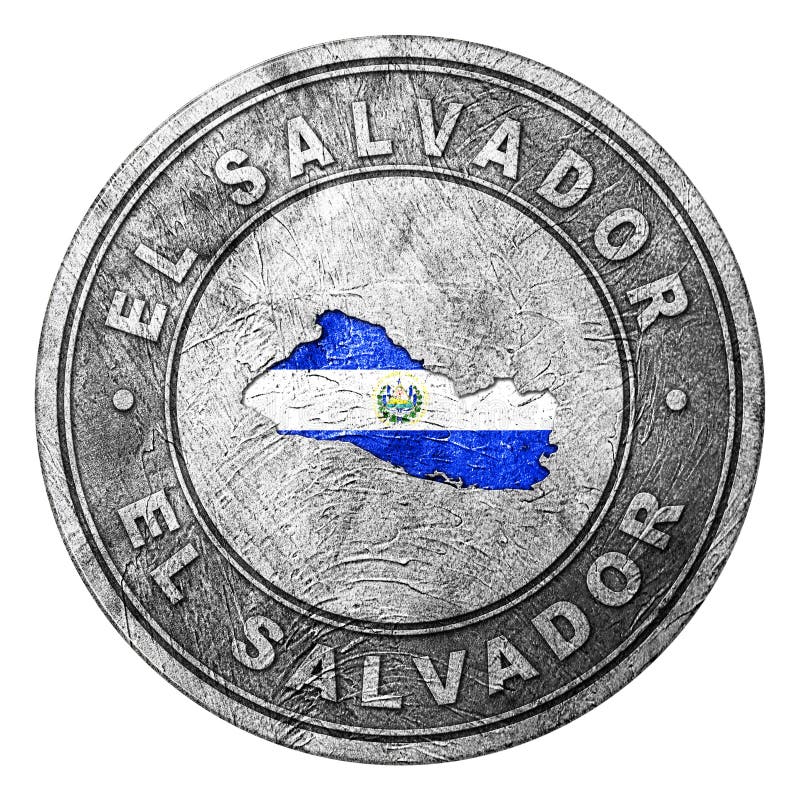 El Salvador Flag Button with Map Stock Illustration - Illustration of ...