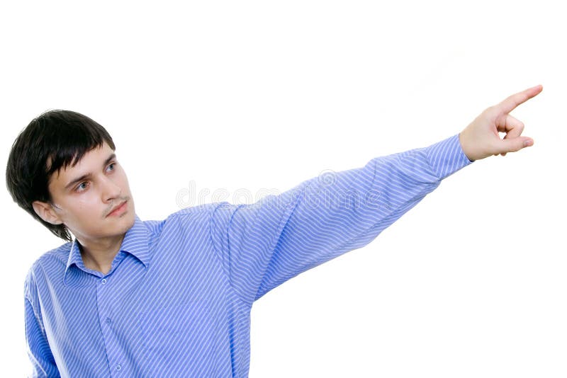 El señalar imagen de archivo. Imagen de anuncie, blanco - 1444167