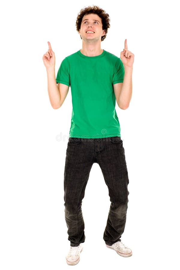 El Señalar Del Hombre Joven Foto de archivo - Imagen de aislado ...