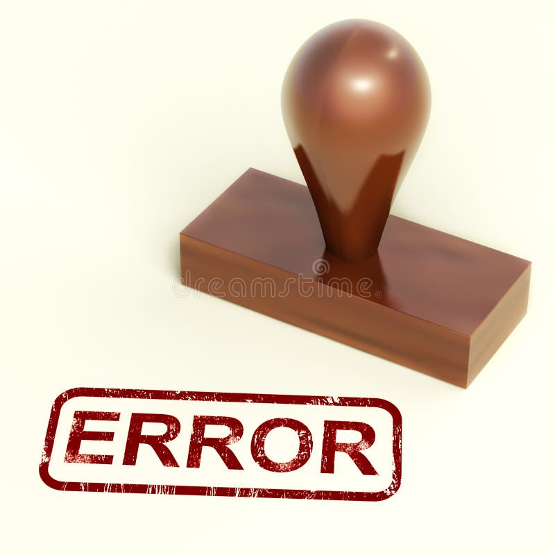 El Sello Del Error Muestra La Falta O Defectos Del Error Stock de ...