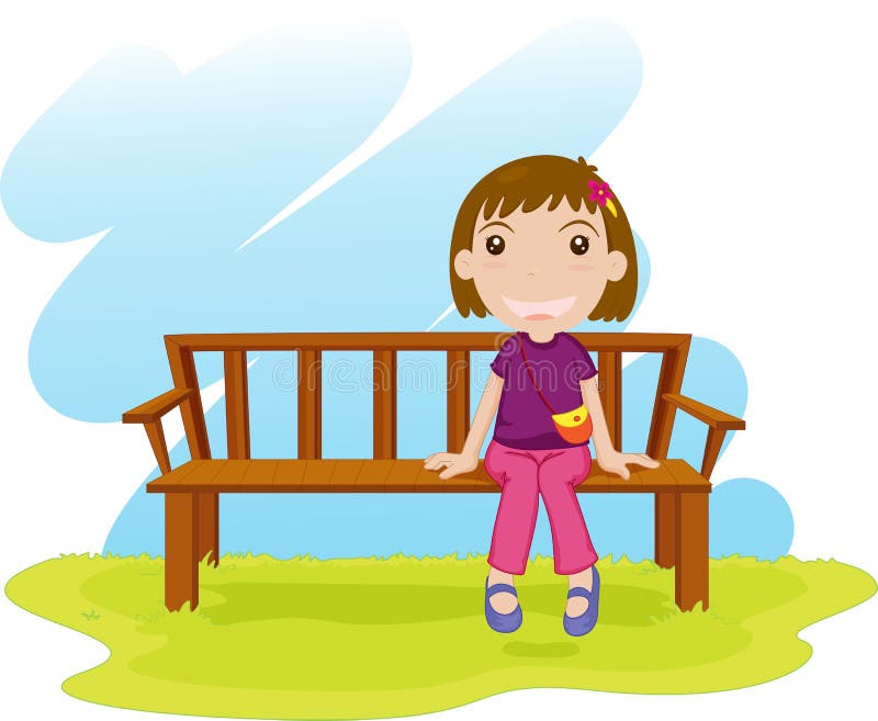 El sentarse ilustración del vector. Ilustración de radiante - 9865529