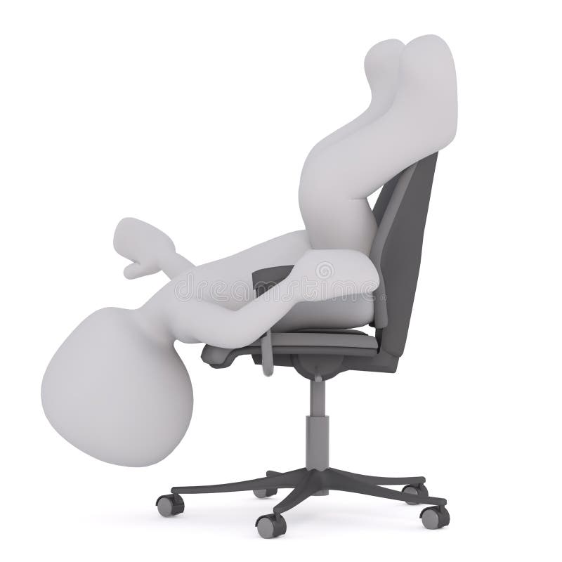 El Sentarse En Concepto Del Mal De La Silla Stock de ilustración ...