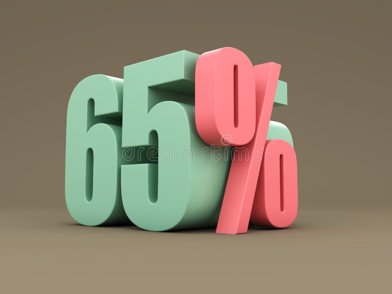 El Sesenta Y Cinco Por Ciento Stock de ilustración - Ilustración de ...