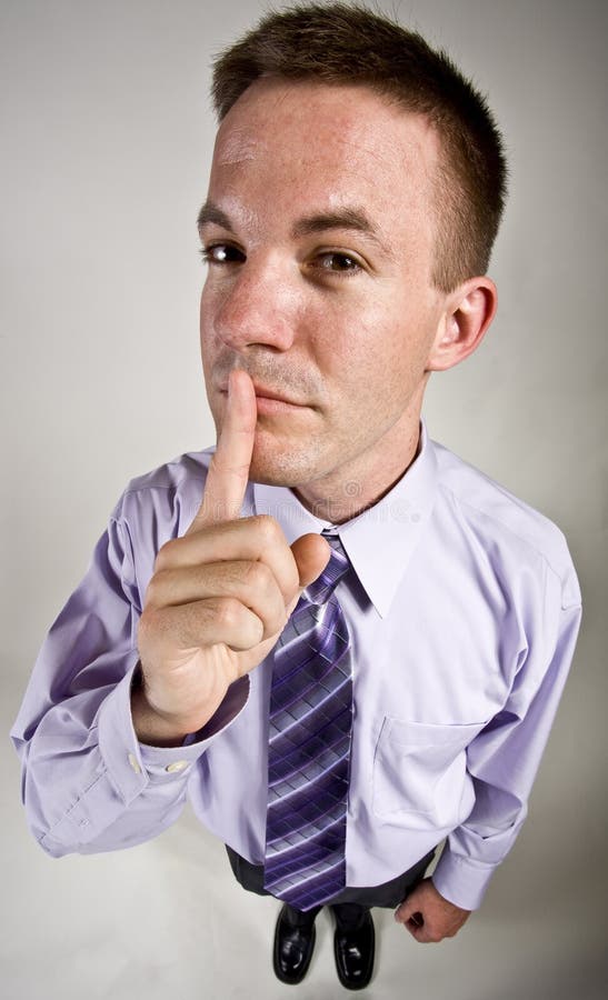 El Shushing Del Hombre De Negocios Imagen de archivo - Imagen de ...