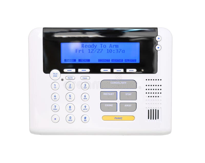 El Sistema De Alarma Programable Moderno, Listo Para Armar Aisló En Blanco Imagen de archivo ...