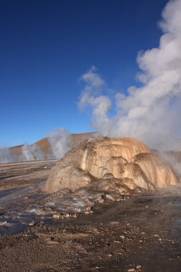 Steam in the Sky of El Tatio Stock Photo - Image of column, tatio: 10900562