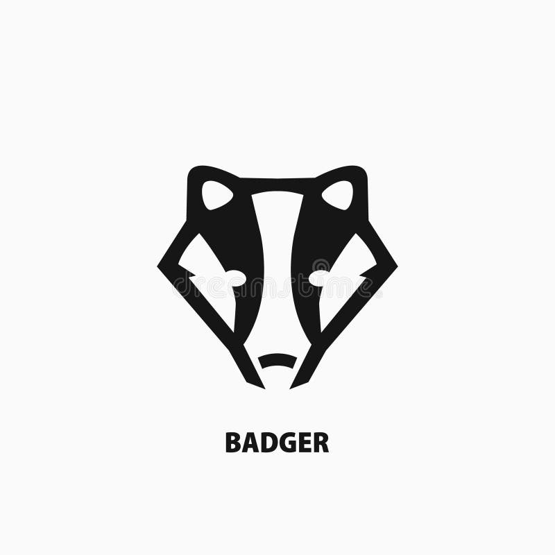 Línea Principal Icono Del Tejón Ilustración del Vector - Ilustración de ...