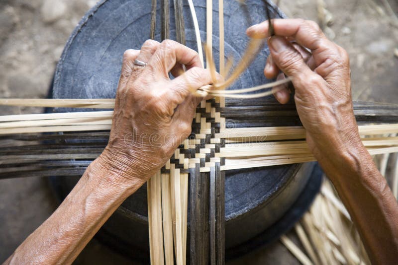 El tejer de bambú foto de archivo. Imagen de macro, rota - 16511238