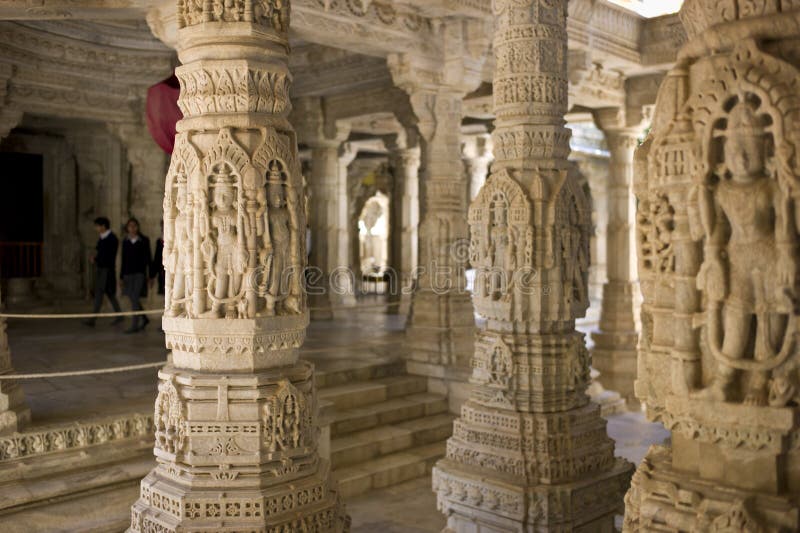 El Templo Jain Hermoso De Ranakpur Foto de archivo editorial - Imagen ...