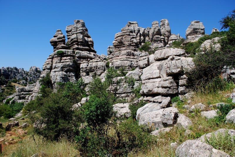 El Torcal National Park, Spain. Stock Image - Image of landform, park ...