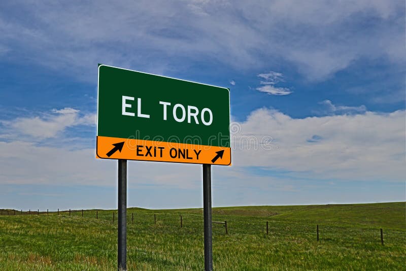 US Highway Exit Sign for El Toro Stock Image - Image of point, exit ...