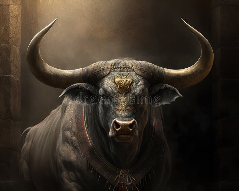 El Toro. Generative AI stock illustration. Illustration of wild - 272070809