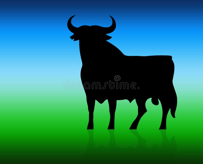 El toro negro stock de ilustración. Ilustración de leyenda - 5976986
