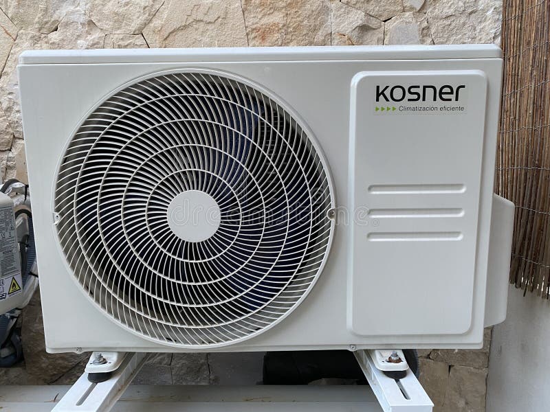El Toro, Spain - May 29, 2025: Kosner Air Conditioning Unit Mounted on ...
