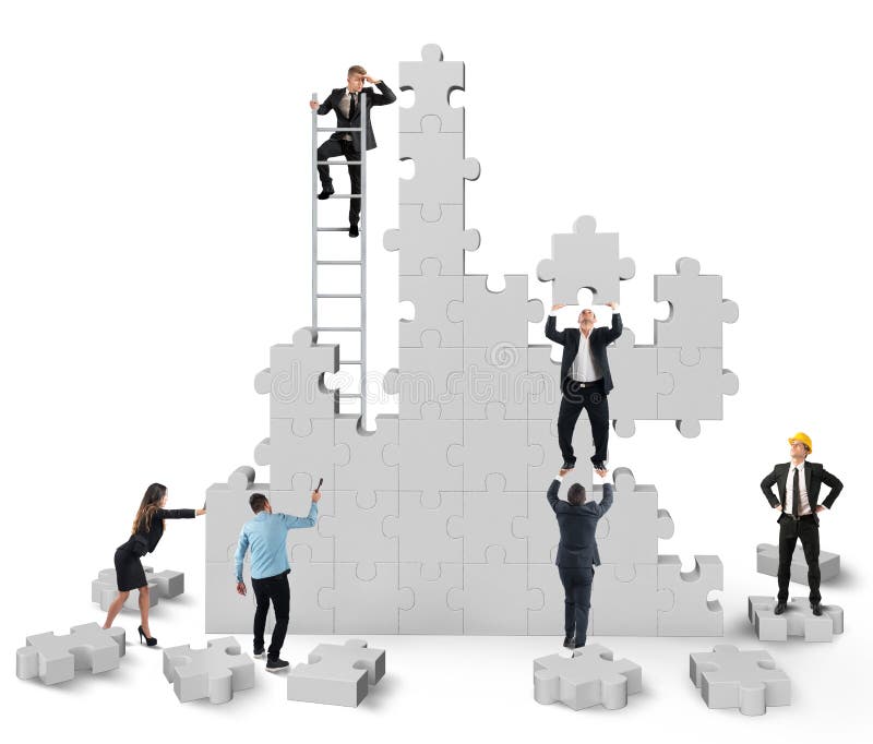 El Trabajo En Equipo Colabora Imagen de archivo - Imagen de ...