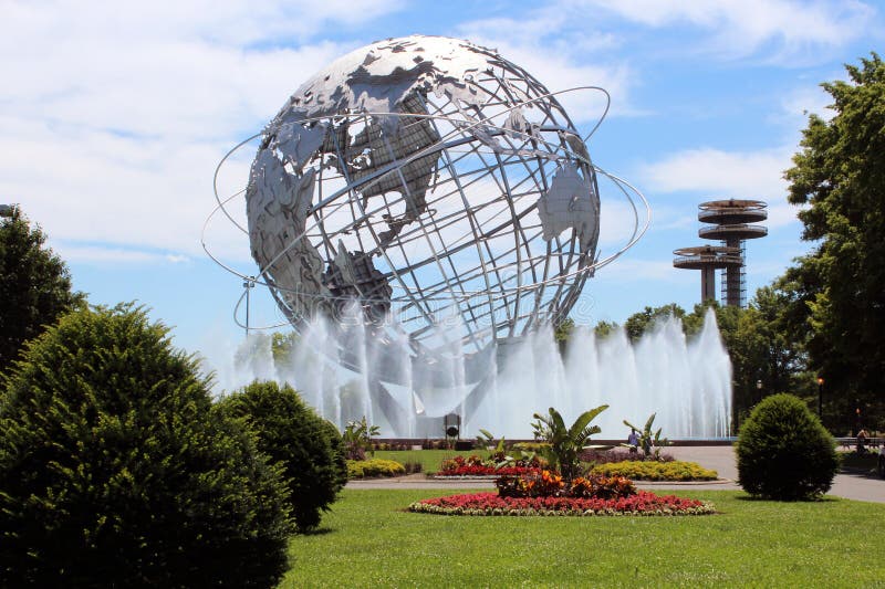 El Unisphere imagen editorial. Imagen de justo, americano - 32127525