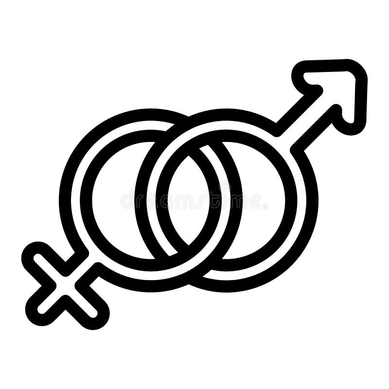 Icono Del Sexo Masculino Y Femenino Ejemplo Del Vector Aislado En