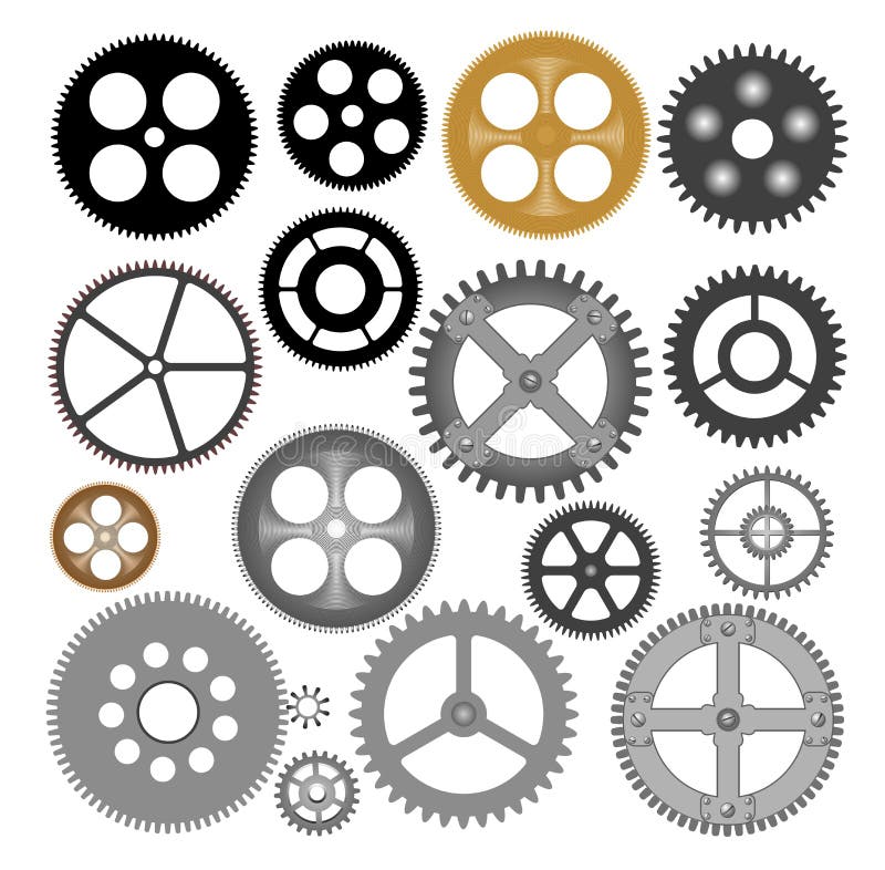 El Vector Adapta Las Ruedas Dentadas Ilustración del Vector ...