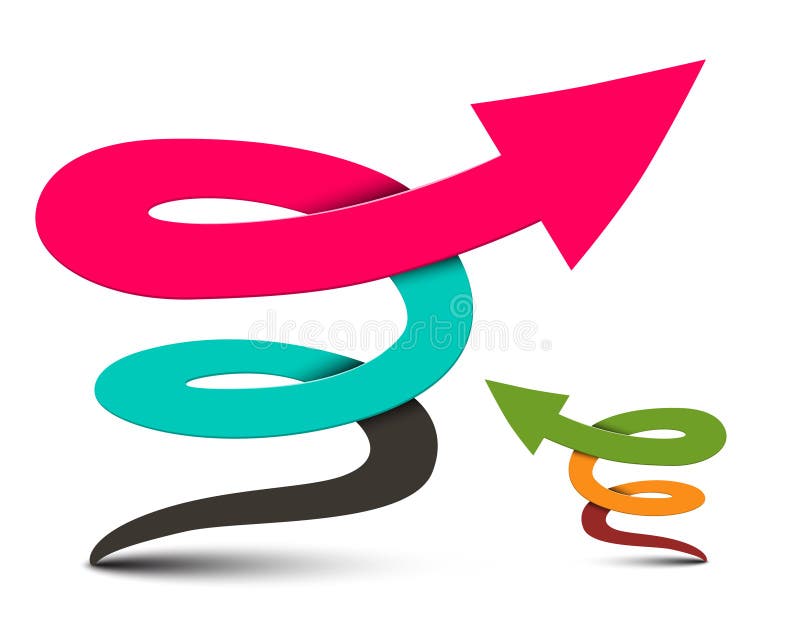 Flechas torcidas stock de ilustración. Ilustración de forma - 23128822