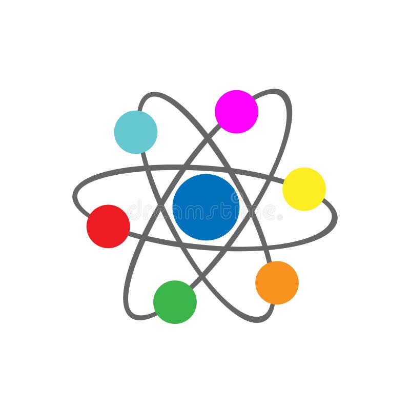 Átomos Azules Y Rojos De La Molécula - Stock de ilustración ...