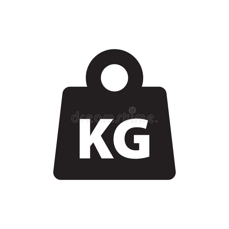 El Icono Del Kilogramo Símbolo Del Kilogramo Y Del Peso Plano ...