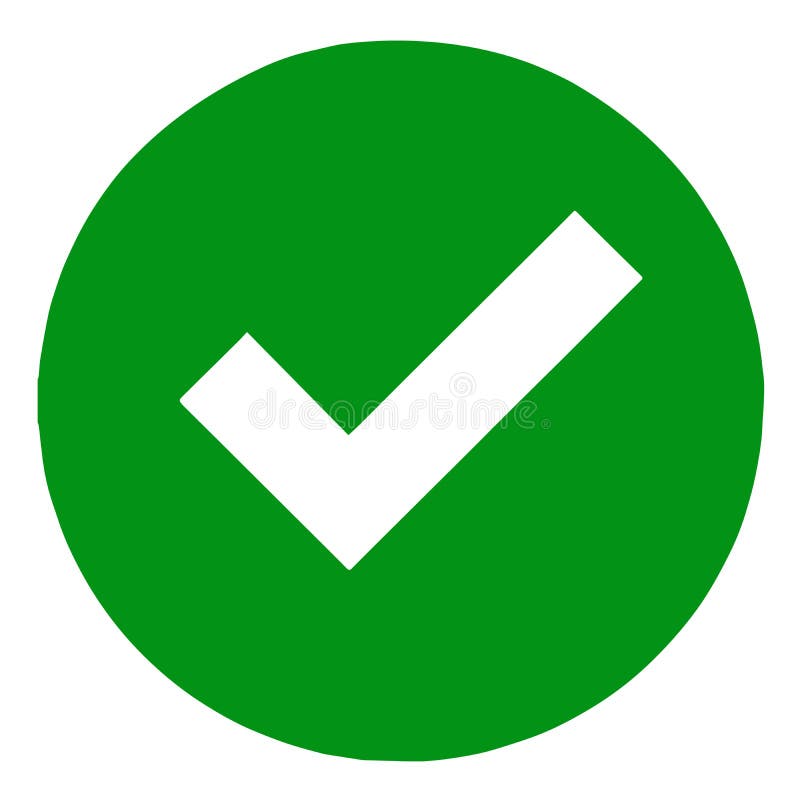Icono Verde De La Marca De Verificación En Un Círculo Símbolo De La ...