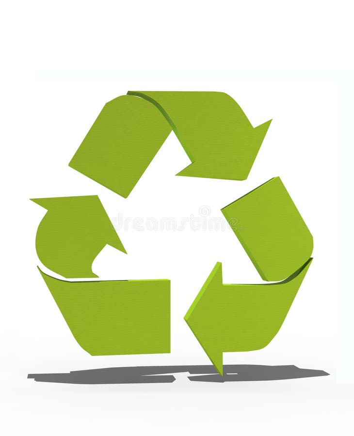 El Verde Grande Recicla Símbolo Stock de ilustración - Ilustración de ...