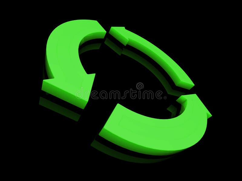 El verde recicla símbolo stock de ilustración. Ilustración de muestra ...