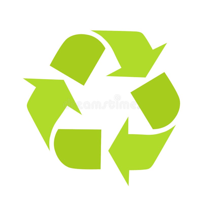 El verde recicla símbolo ilustración del vector. Ilustración de flecha ...