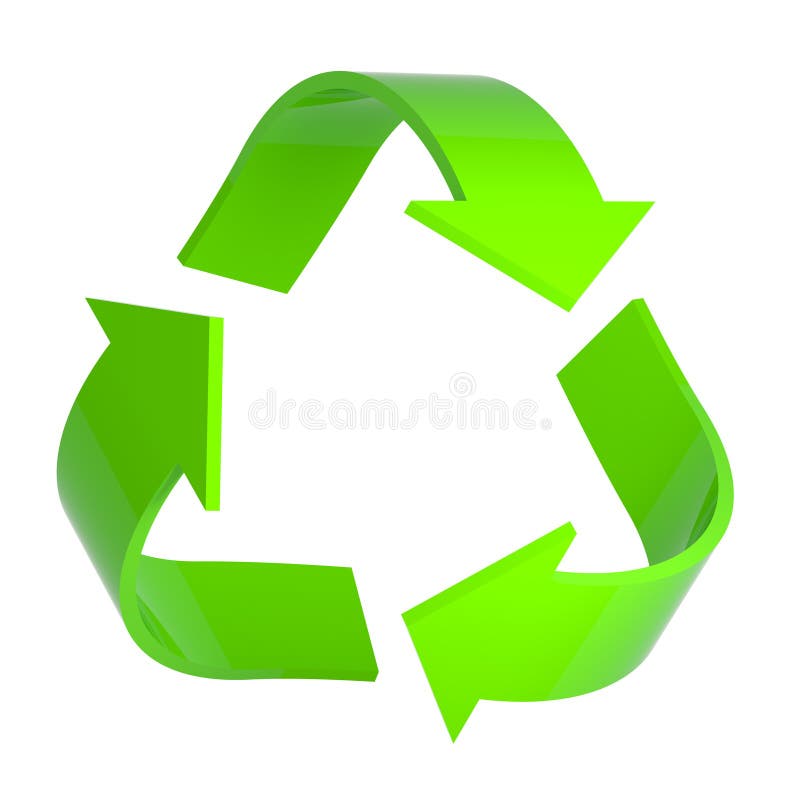 El verde 3d recicla dados stock de ilustración. Ilustración de rinda ...