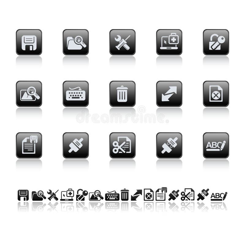 El Web y conecta iconos ilustración del vector. Ilustración de clave ...