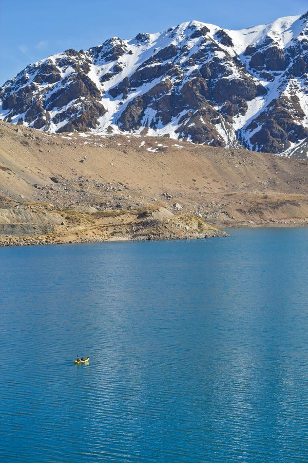 Diga Di EL Yeso Di Embalse a Cajon Del Maipo - Il Cile Immagine Stock ...