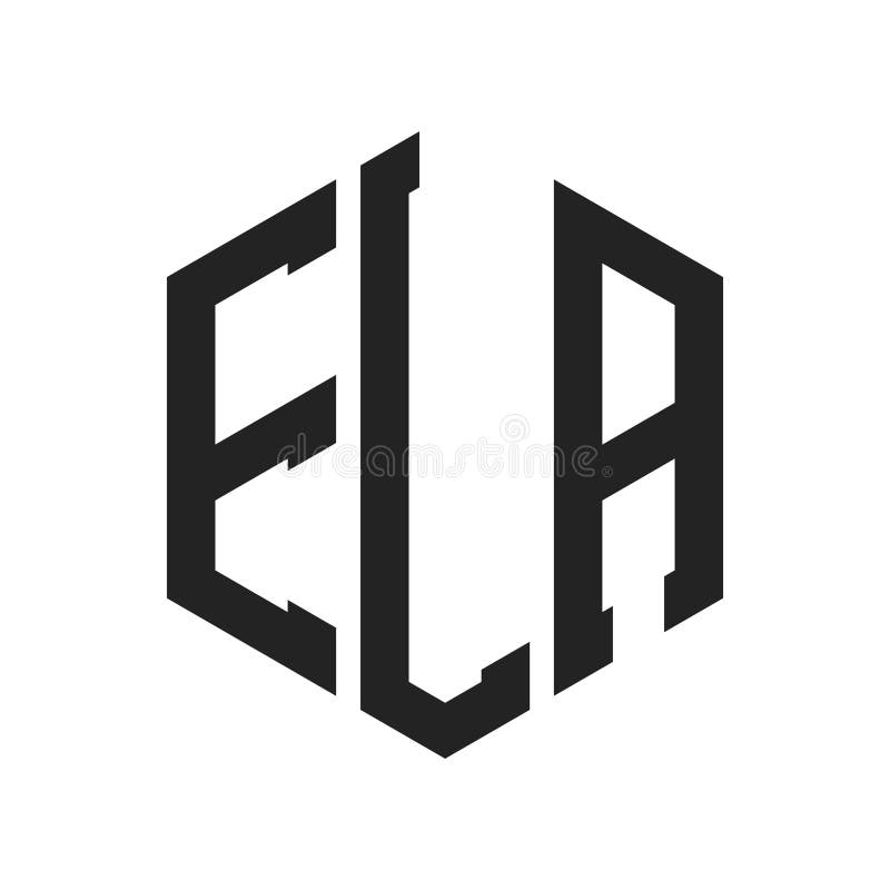 ELA Logo Design. Initial Letter ELA Monogram Logo Using Hexagon Shape ...