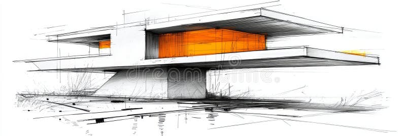 An Elaborate Architectural Layout Emphasizing a Modern Building Design ...