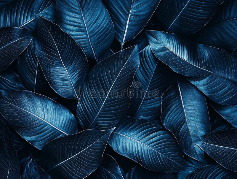 An Elaborate Arrangement of Abstract Black Leaves, Overlapping Each ...