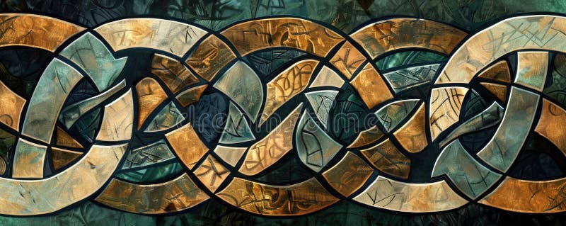 Elaborate Celtic Knot with Rustic Texture, Creating Mesmerizing Visual ...