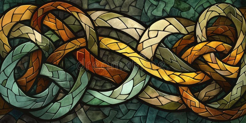 Elaborate Celtic Knot with Rustic Texture, Creating Mesmerizing Visual ...