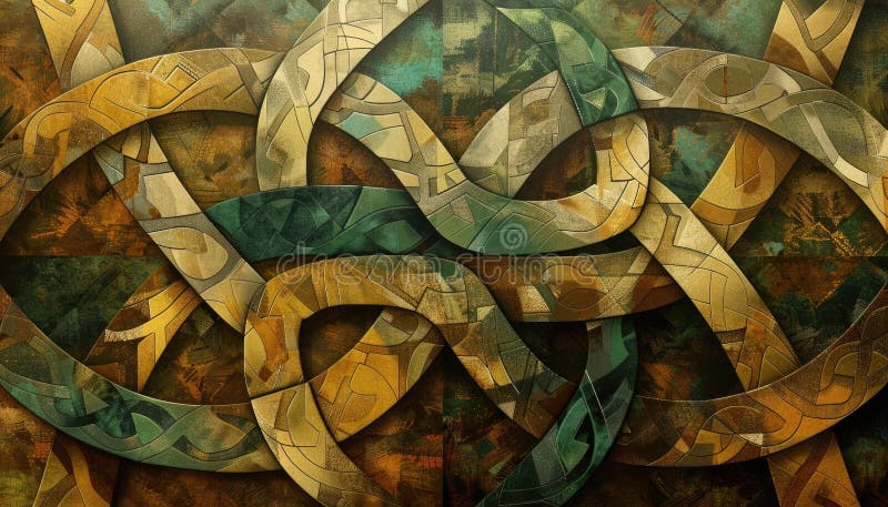 Elaborate Celtic Knot with Rustic Texture, Creating Mesmerizing Visual ...