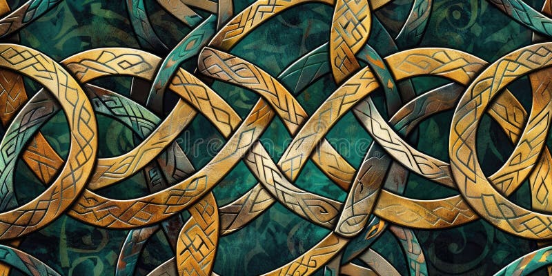 Elaborate Celtic Knot with Rustic Texture, Creating Mesmerizing Visual ...