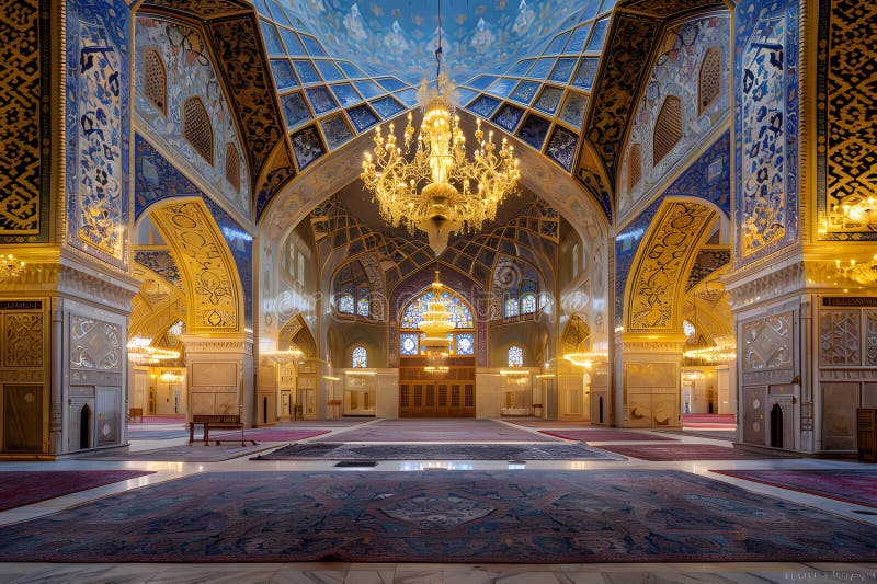 Elaborate Decorations: Vast Main Prayer Hall Expanse Ai Image Stock ...