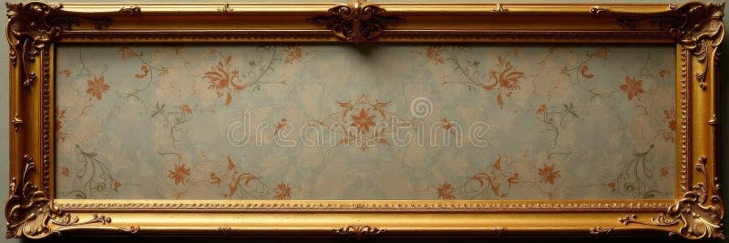 Elaborate Gold Rectangular Picture Frame, Antique Style , Old Frame ...