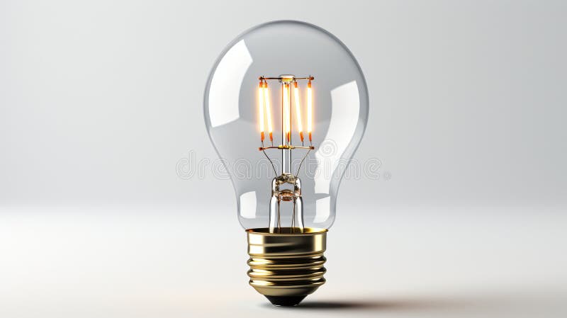 Elaborate Light Bulb on White Background Stock Illustration ...