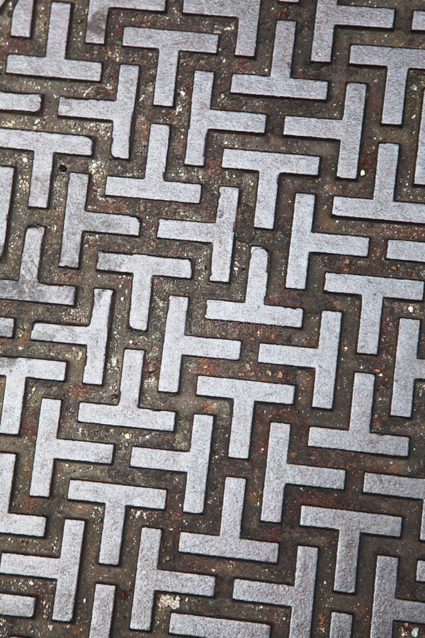 Elaborate manhole cover stock photo. Image of hatch, dirty - 89257756