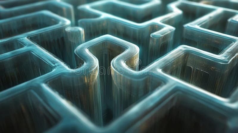 An Elaborate Maze Composed of Transparent, Flowing Contours Mimics ...