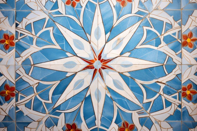 Elaborate Middle Eastern Design on Ceramic Tiles Stock Photo - Image of ...